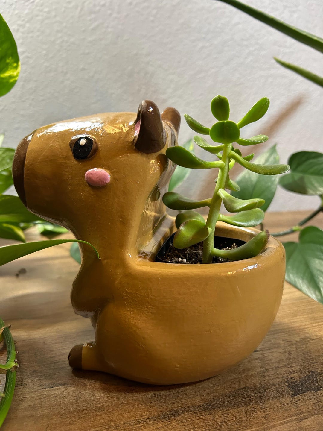 Capybara Planter Medium – Unique Pot for Succulents & Air Plants ...