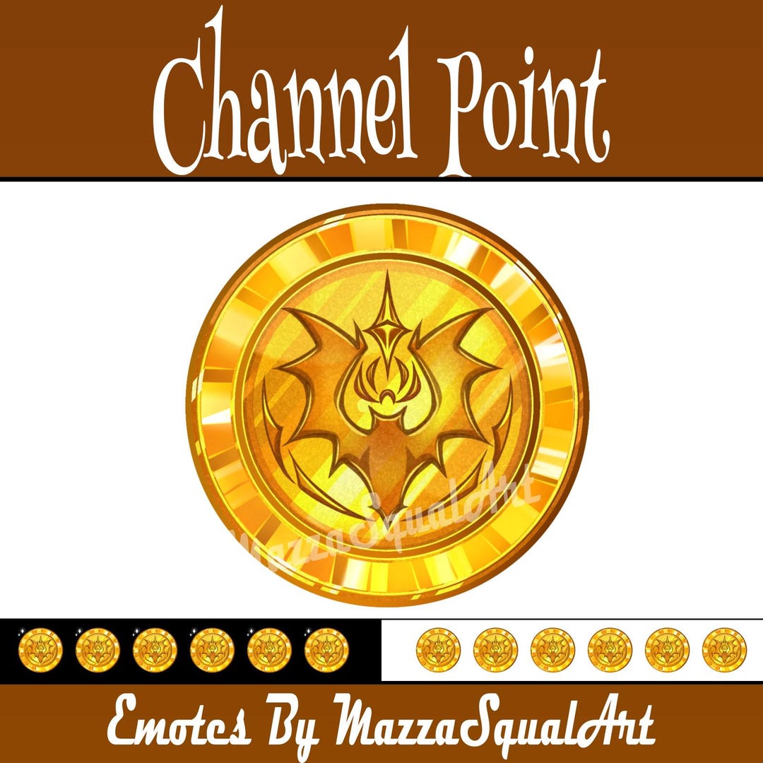 Twitch Channel Point Redeem Icon: Kawaii Gold Coin Bat, Vampire ...