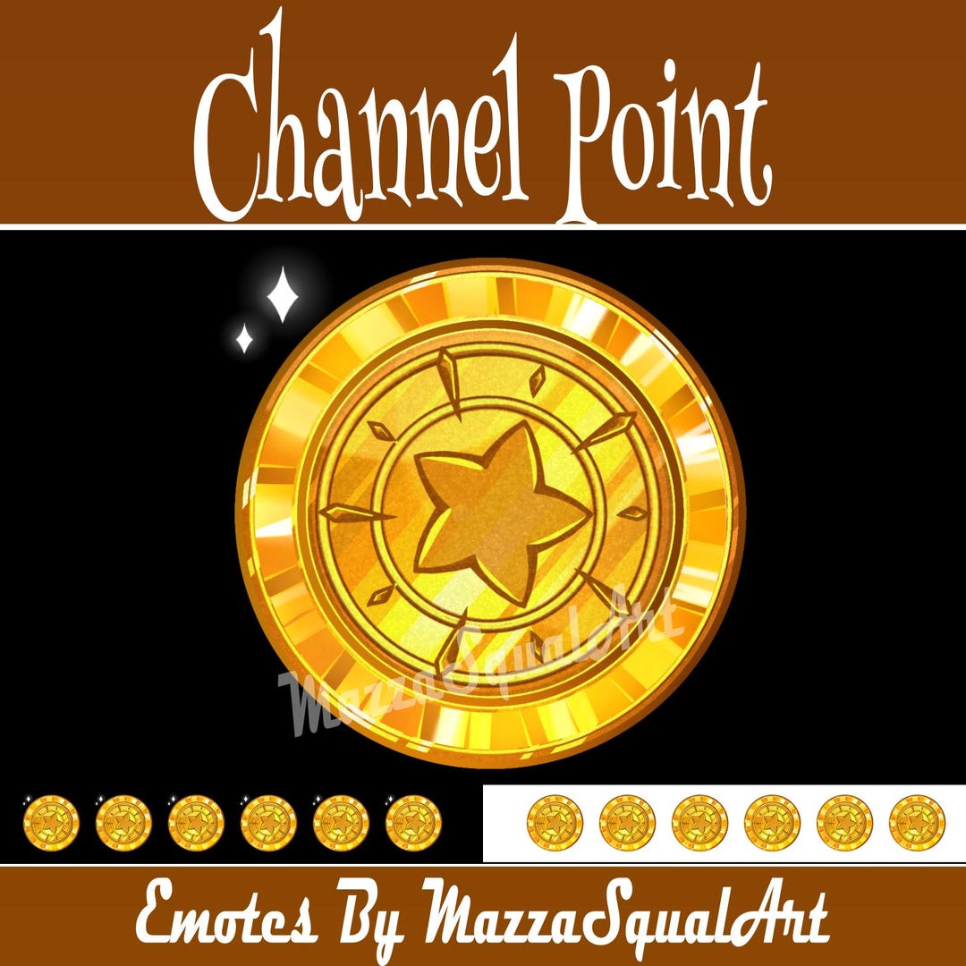 Twitch Channel Point Redeem Icon: Kawaii Gold Coin Star, Celestial Star ...
