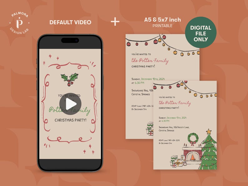 Add-on: Printable Invite, Digital Invitation Printables, Hand-drawn ...