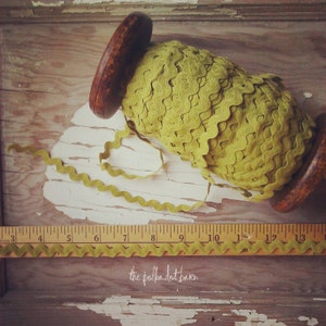 CHARTREUSE Green Mini Ric Rac - Green Ric Rac - Green Zig Zag Trim ...