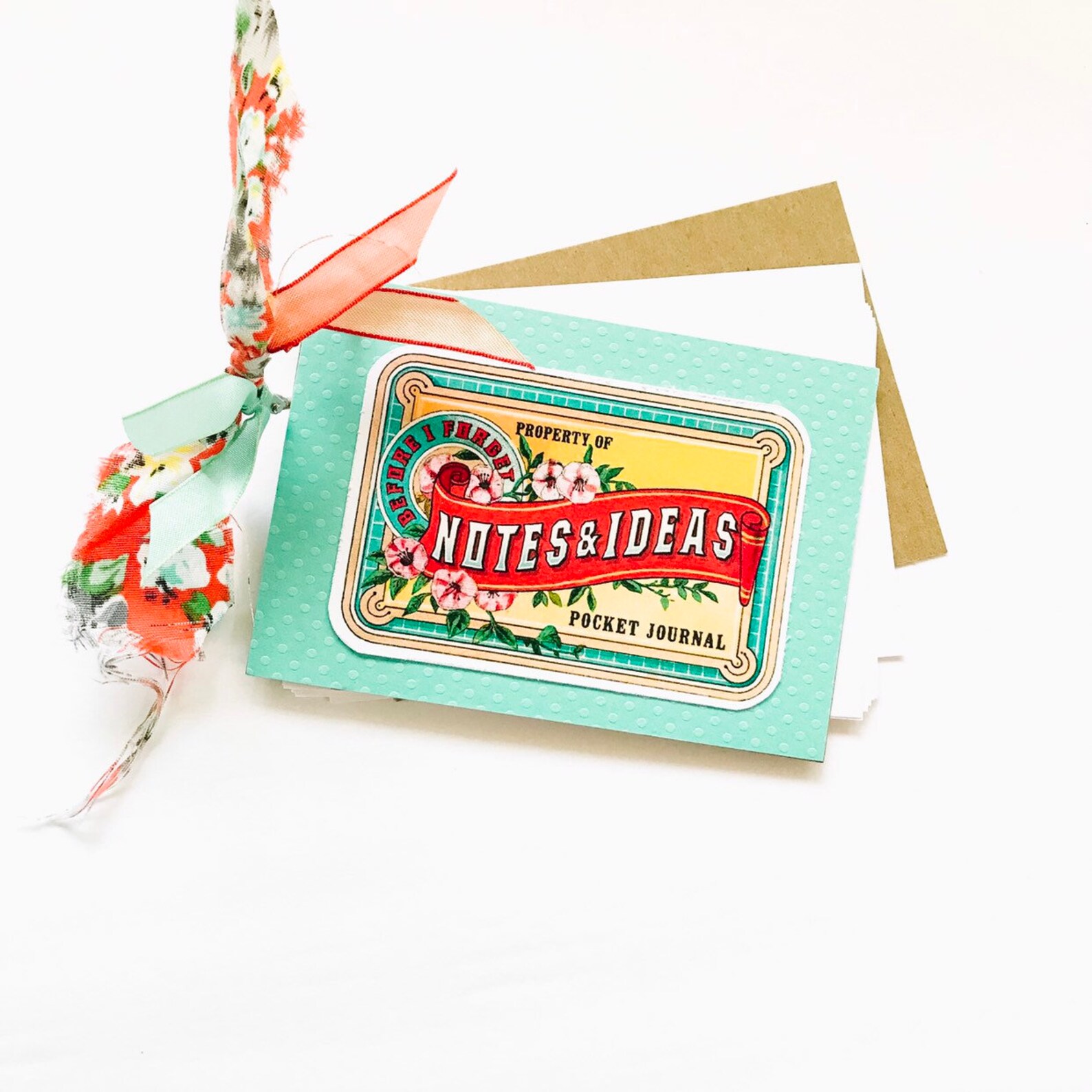 Handmade Notebook Notes and Ideas Mini Notebook Kraft | Etsy