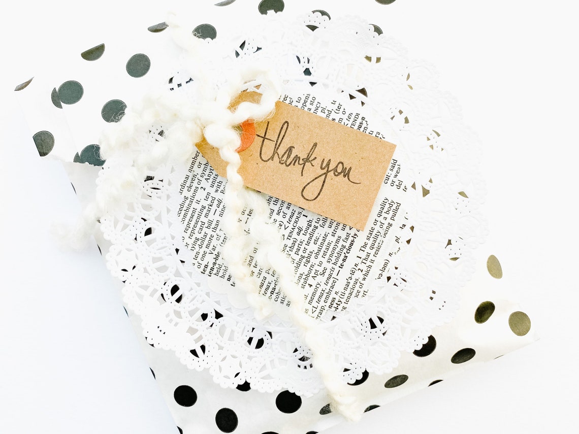 Kraft Mini Thank You Tag Thank you Tag Kraft Gift Tag | Etsy