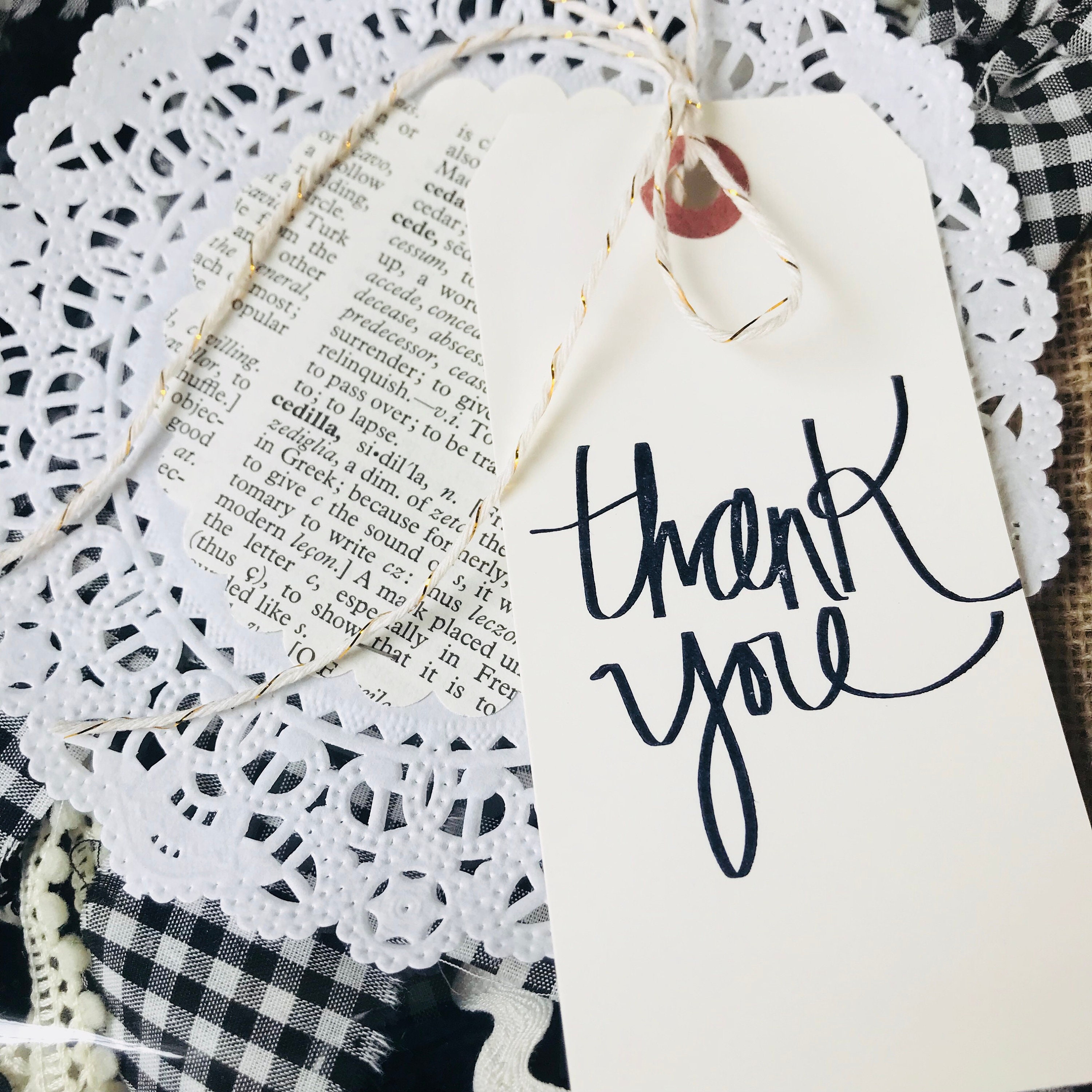 Thank you tags Thank you gift tag Wedding thank you tags | Etsy
