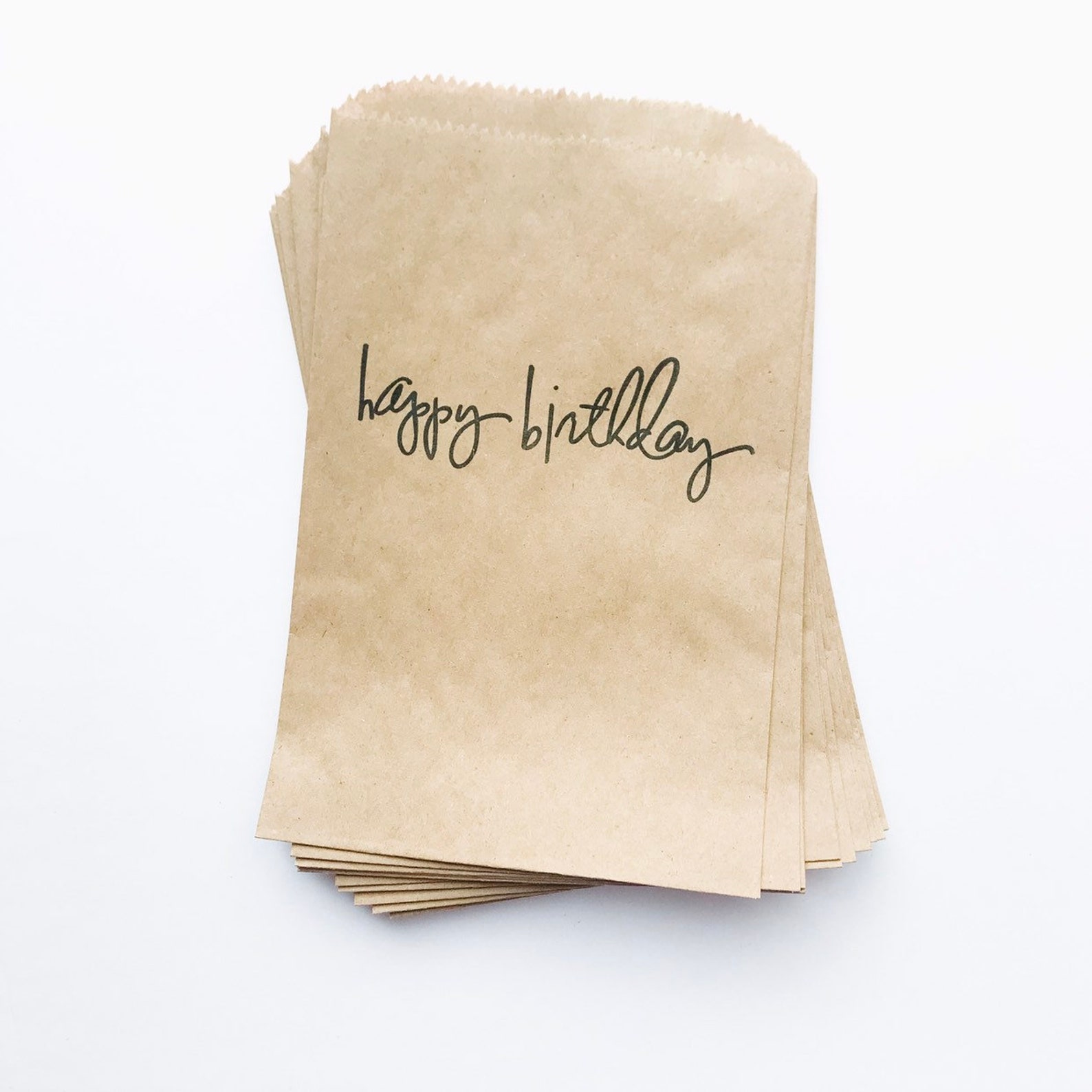 Happy Birthday Kraft Paper Party Bags - 5x7 Happy Birthday - Birthday ...