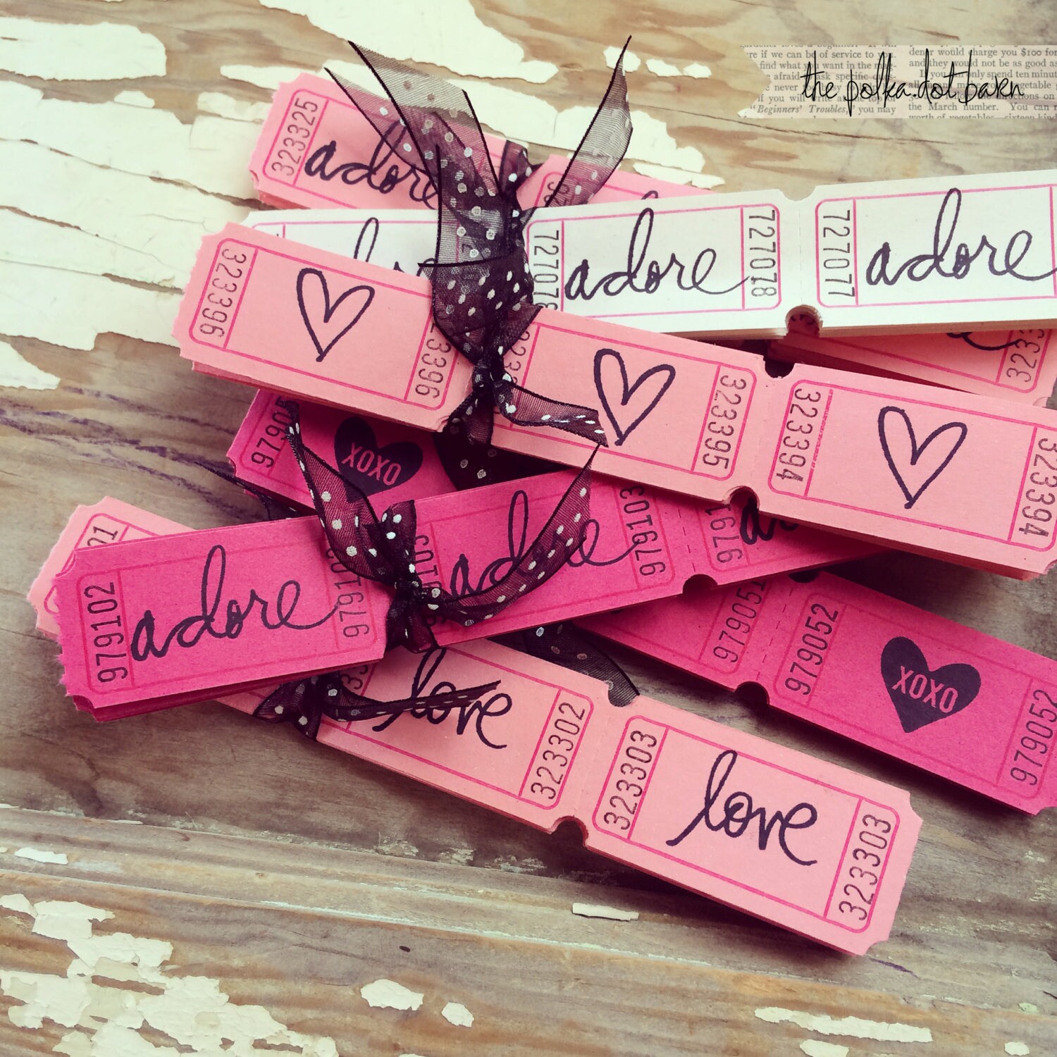 ENJOY Tickets-party tickets-wedding tickets-pretty | Etsy