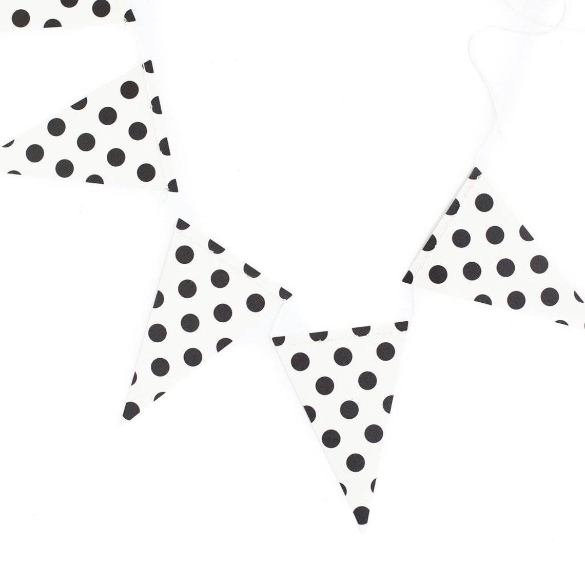 Black and White Polka Dot Party Banner Black and White Polka - Etsy