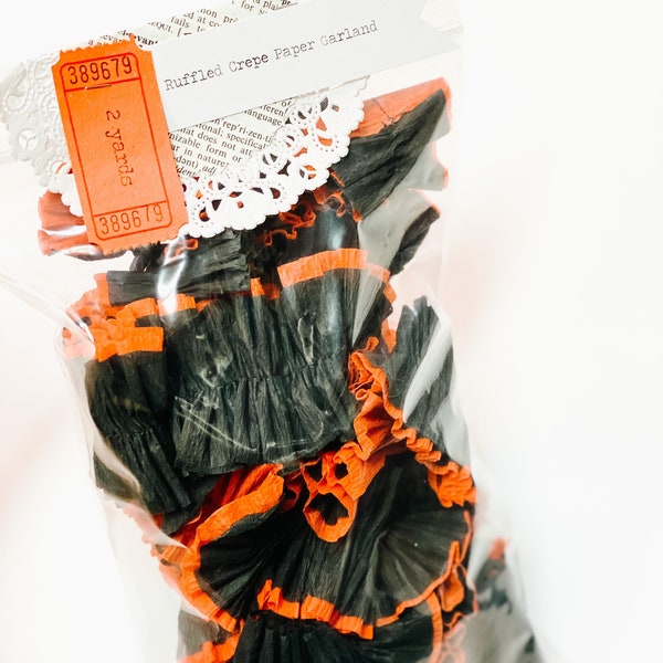 Halloween Crepe Paper Garland - Etsy
