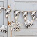 Gingham Farm Floral Banner Black and Grey Floral Garland Gingham Farm ...