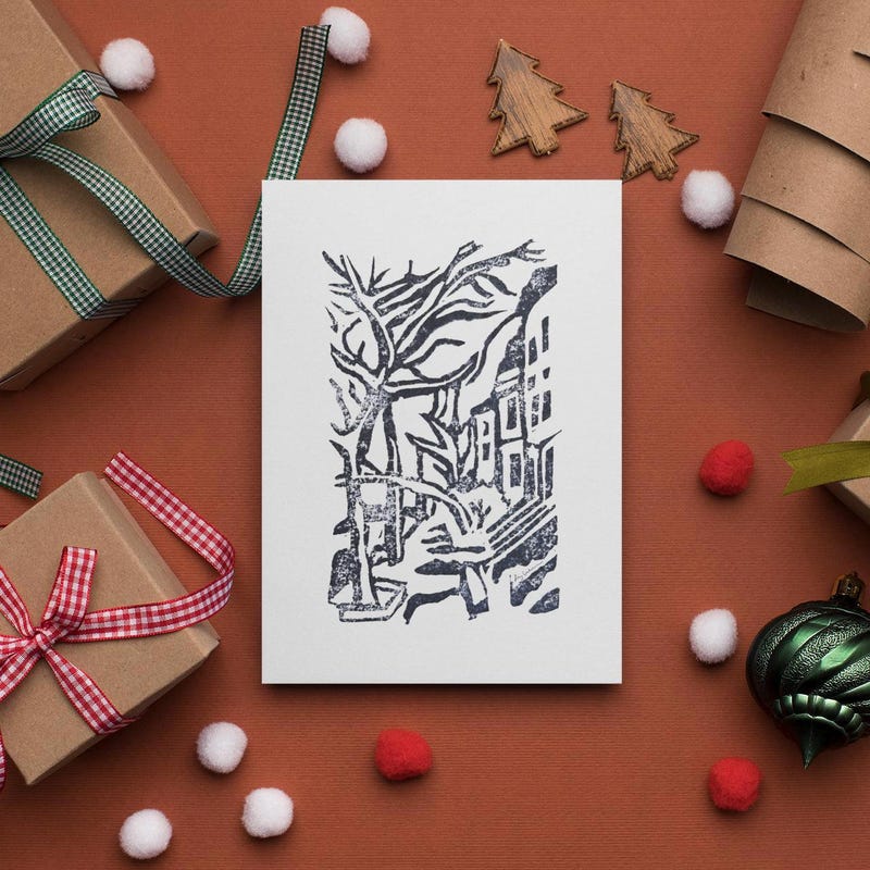 Block Print Cards - Etsy