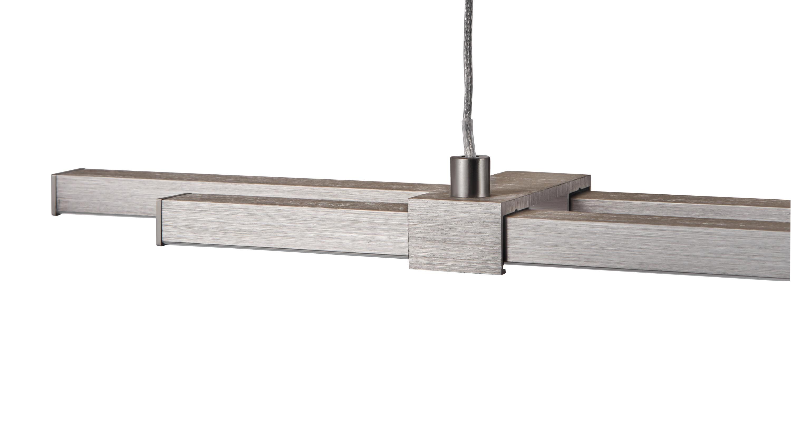 55inch Linear Pendant 2-light Modern Integrated LED Satin Nickel for ...