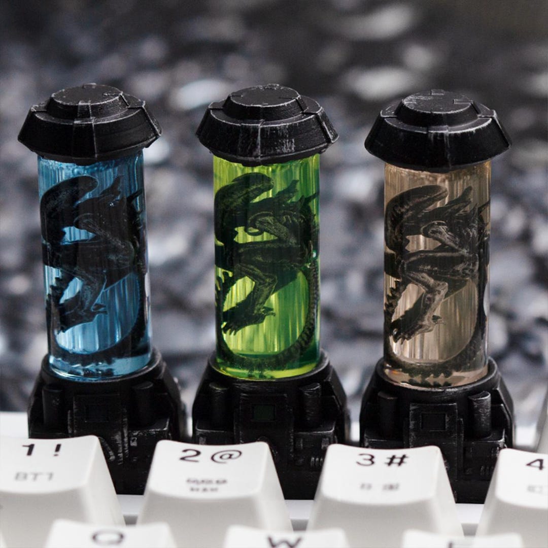 Alien Xenomorph Embryo Petri Dish Artisan Keycap, Handmade Resin ...