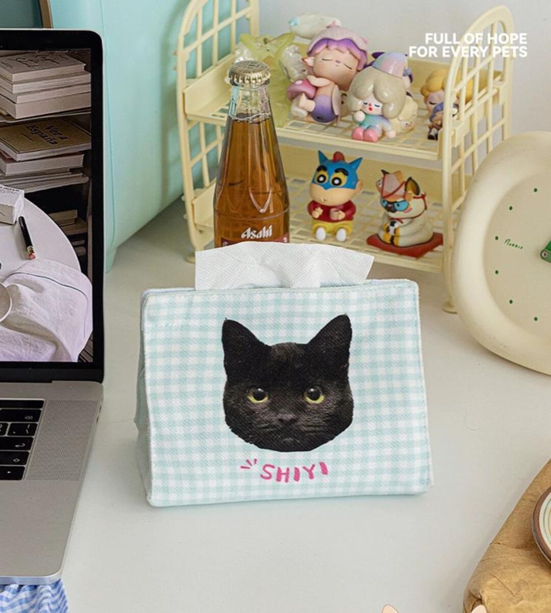 Custom Pet Tissue Box Cover - Personalized Cat Dog Portrait Storage ...