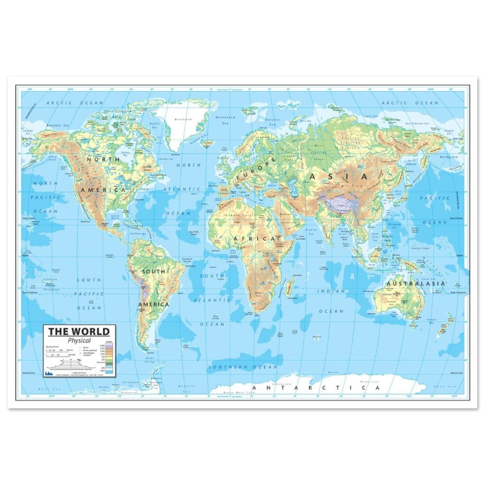 Modified Gall World Projection Map (environmental) - Etsy