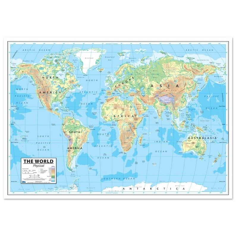 Modified Gall World Projection Map (environmental) - Etsy