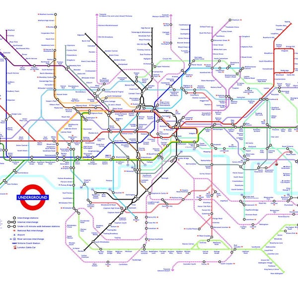 Tube Map - Etsy UK