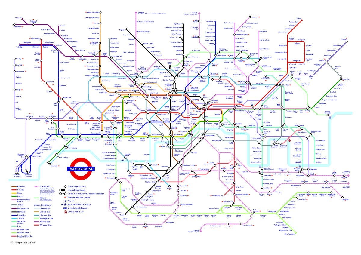 Official Tfl Tube Map (retail Version) - Etsy UK