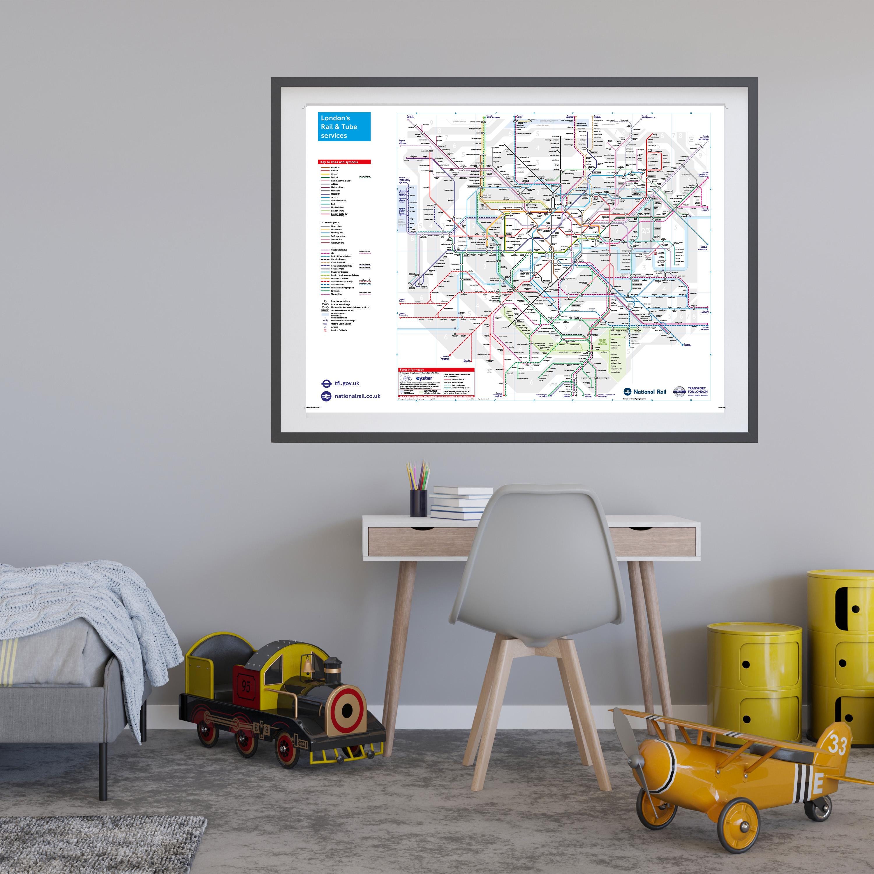 Official Tfl London's Rail & Tube Services Map - Etsy UK