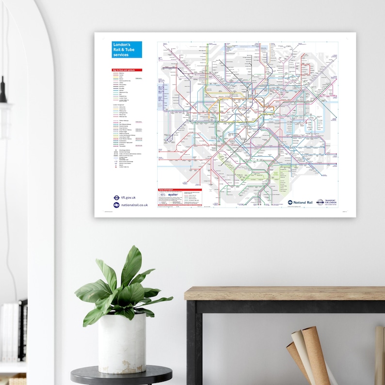 Official Tfl London's Rail & Tube Services Map - Etsy UK