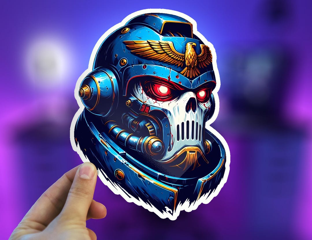 Warhammer Space Marine, Style 1, 40K Inspired Die-cut Stickers Emperor ...