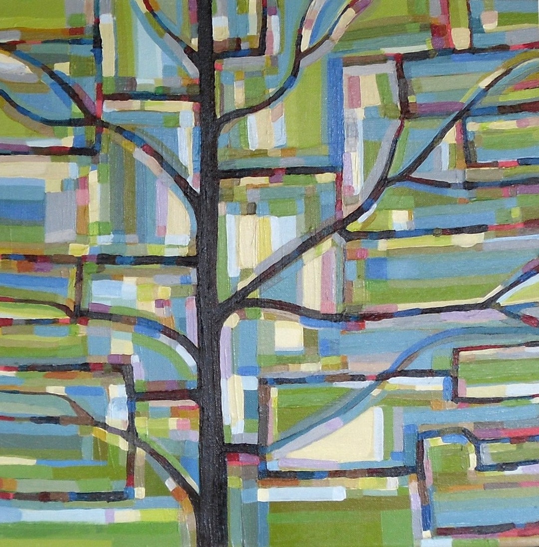 Tree View No. 41 Painting on Canvas (medium-large, 20 X 20) Original ...