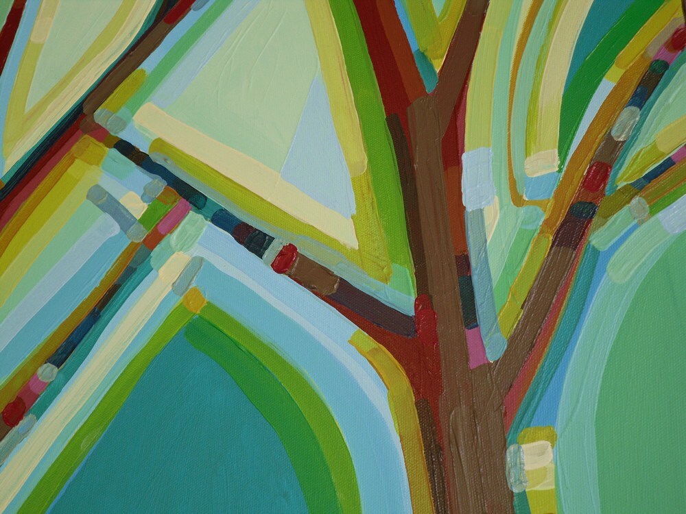 Tree Song No.1 to Live is to Fly (24x24) Original Painting on Canvas by ...