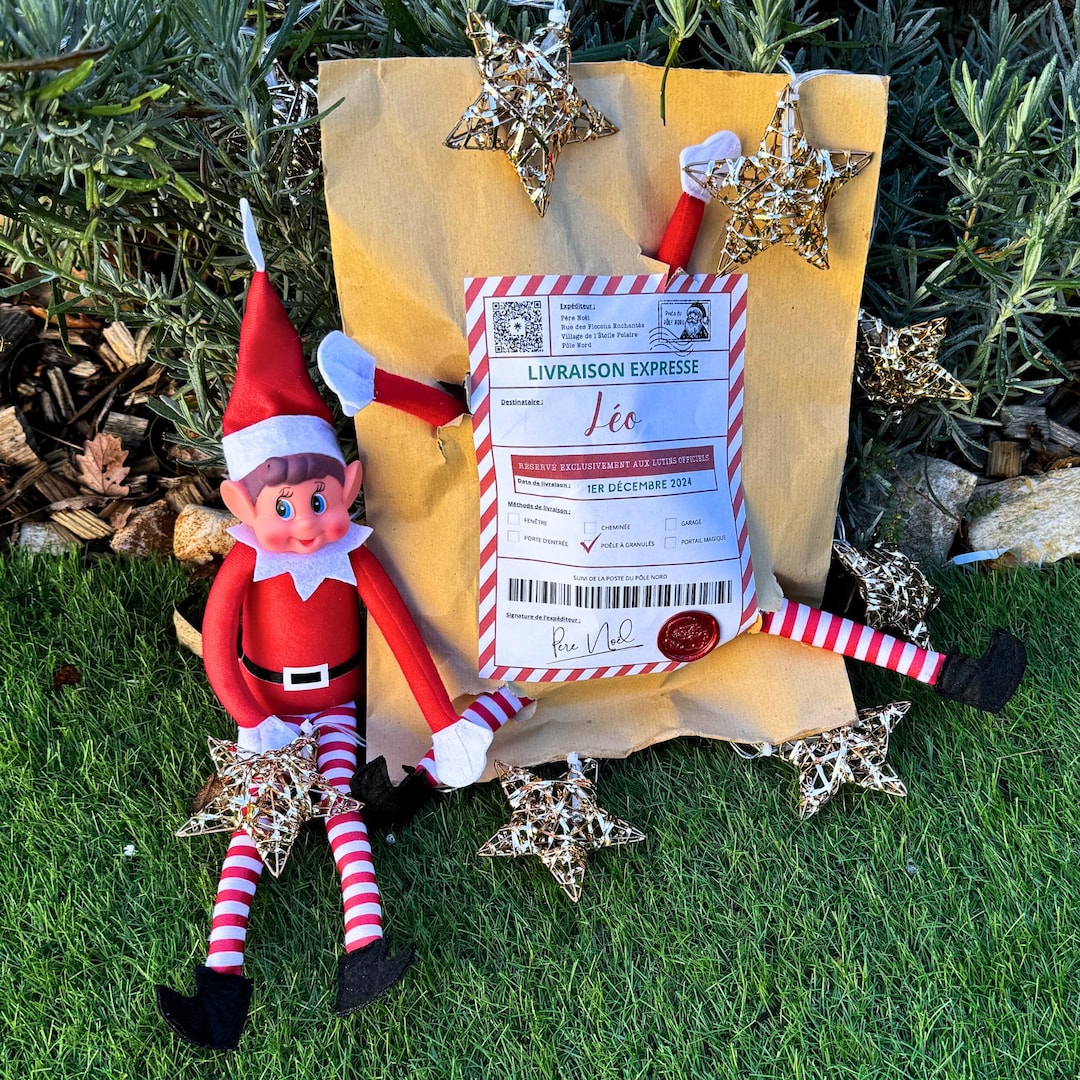 Funny Shipping Label to Stage the Arrival of the Prankster Elf ...