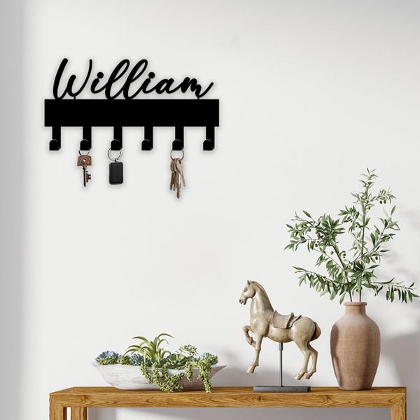 Black Key Rack Metal - Etsy UK