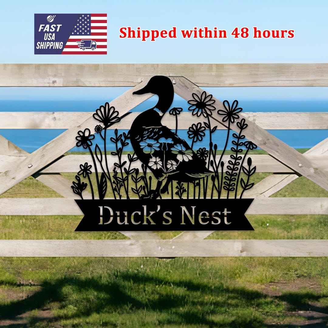Custom Duck Coop Metal Sign, Personalized Duck House Sign, Our Little ...