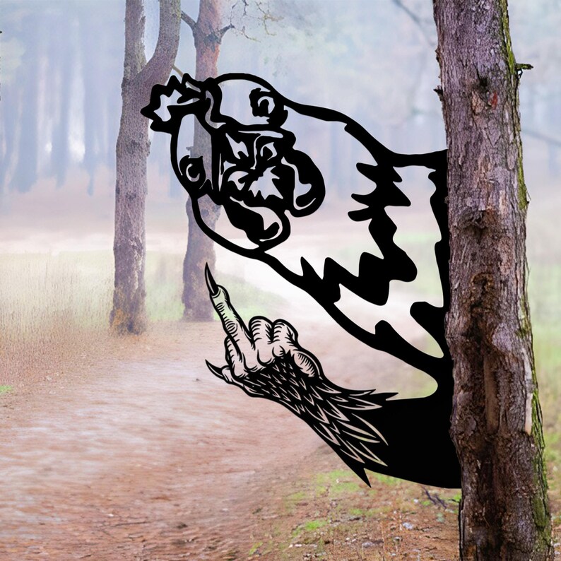 Peek-a-boo Flipping off Chicken Metal Sign, Funny Chicken Coop Decor ...