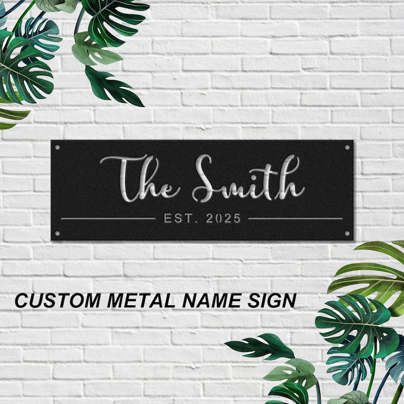 Custom Metal Sign, Personalized Metal Name Sign, Metal Wall Art ...