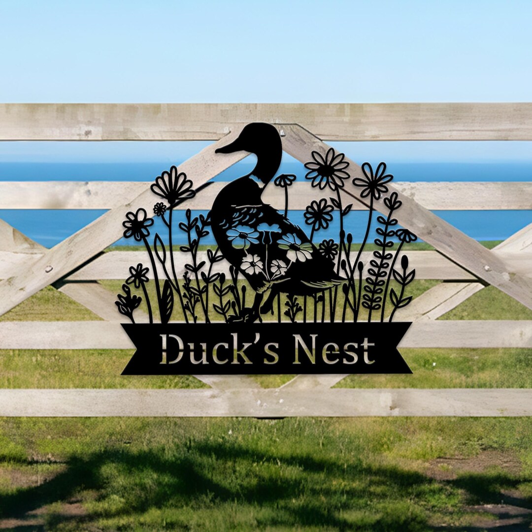 Custom Duck Coop Metal Sign, Personalized Duck House Sign, Our Little ...