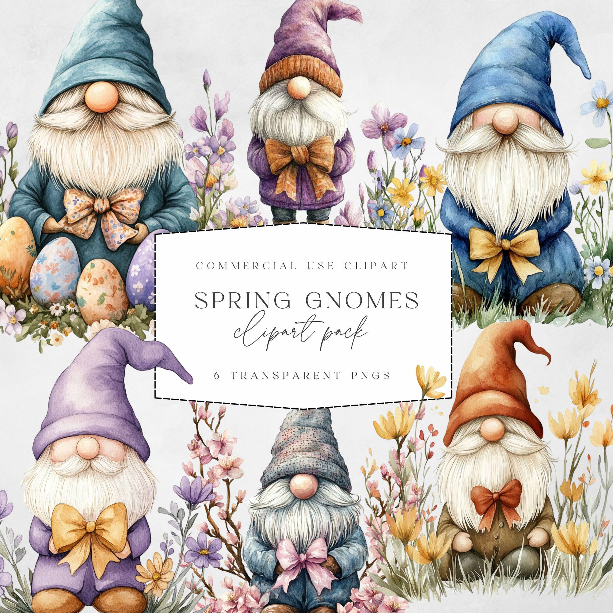 Spring Gnome Clipart, Easter Gnomes PNG, Easter Gnome Clipart, Spring ...