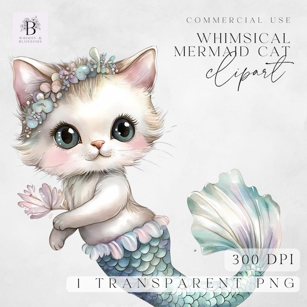 Mermaid Cat - Etsy