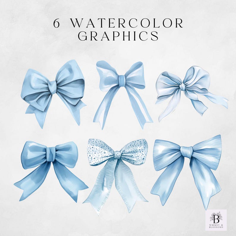Watercolor Blue Bow Clipart Download - Coquette Blue Bow Clipart ...