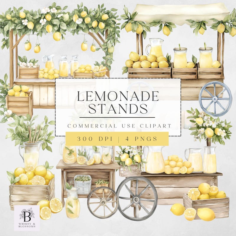Lemonade Stand Clipart - Etsy