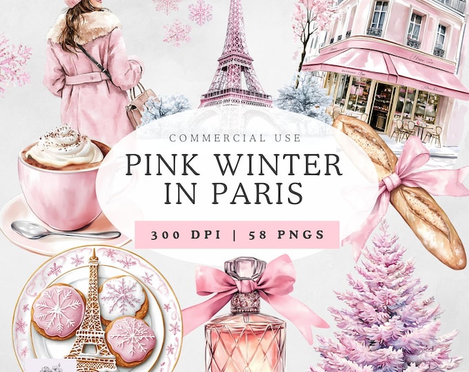 Watercolor Paris Clipart Bundle, Clipart for Commercial Use, France ...