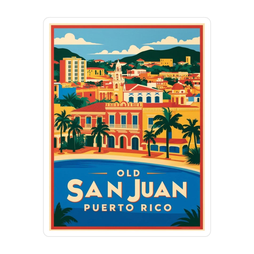 Puerto Rico Old San Juan Travel Sticker - Planner Supplies, Traveler ...