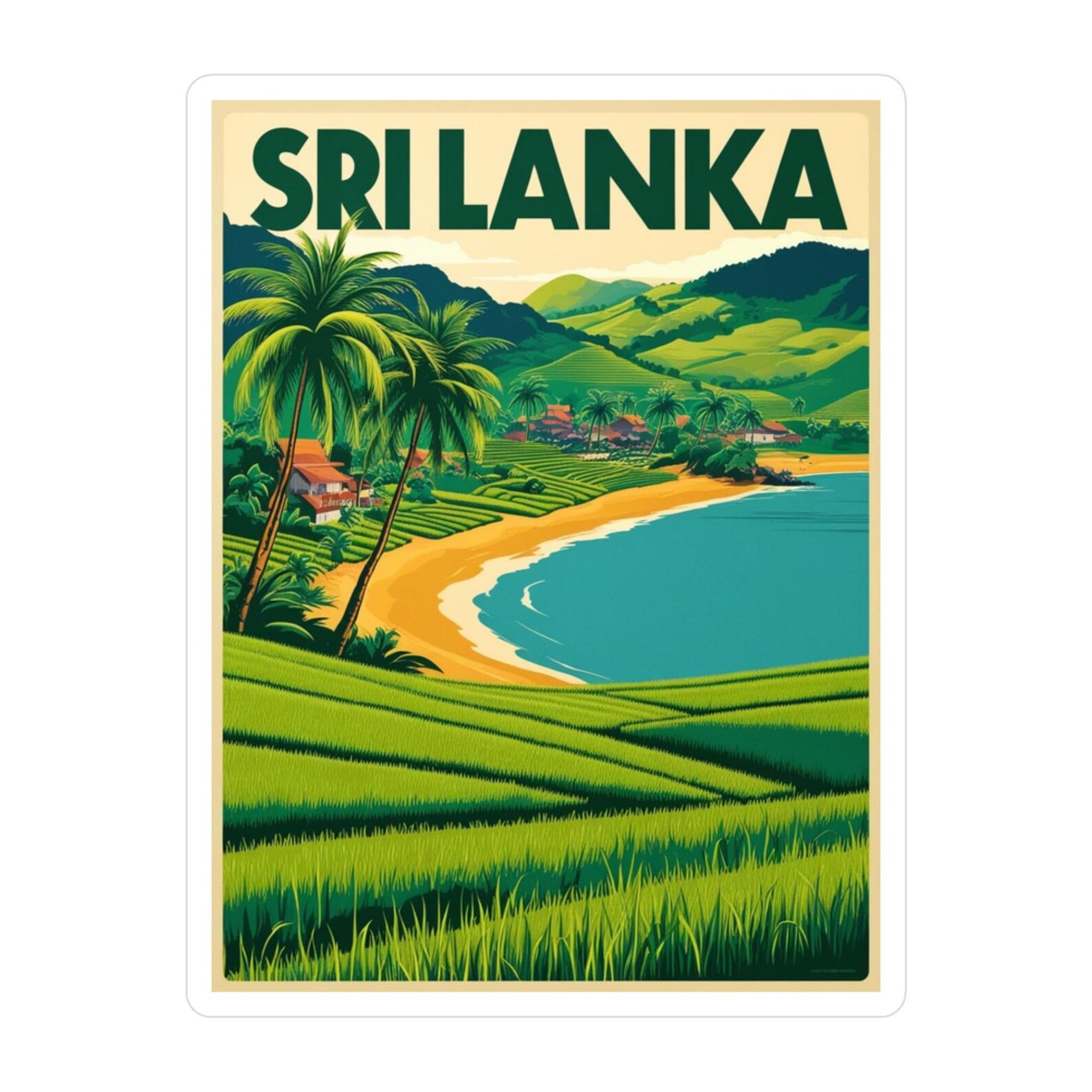 Sri Lanka Travel Sticker - Planner Supplies, Traveler Notebook, Travel ...