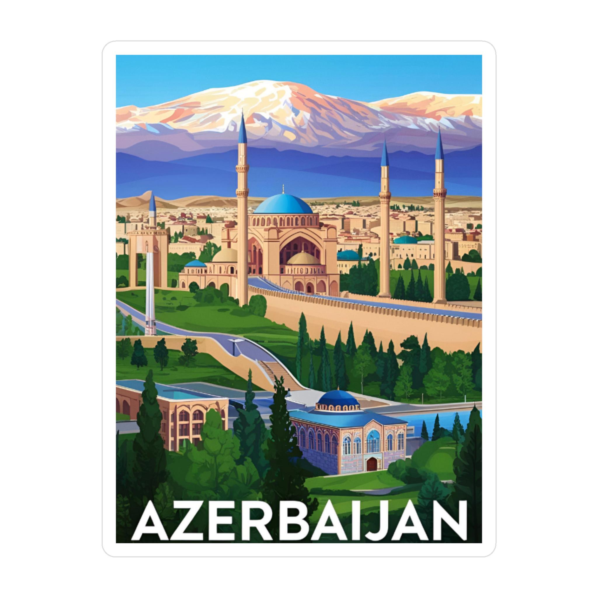 Azerbaijan Travel Destination Sticker - Planner Supplies, Traveler ...