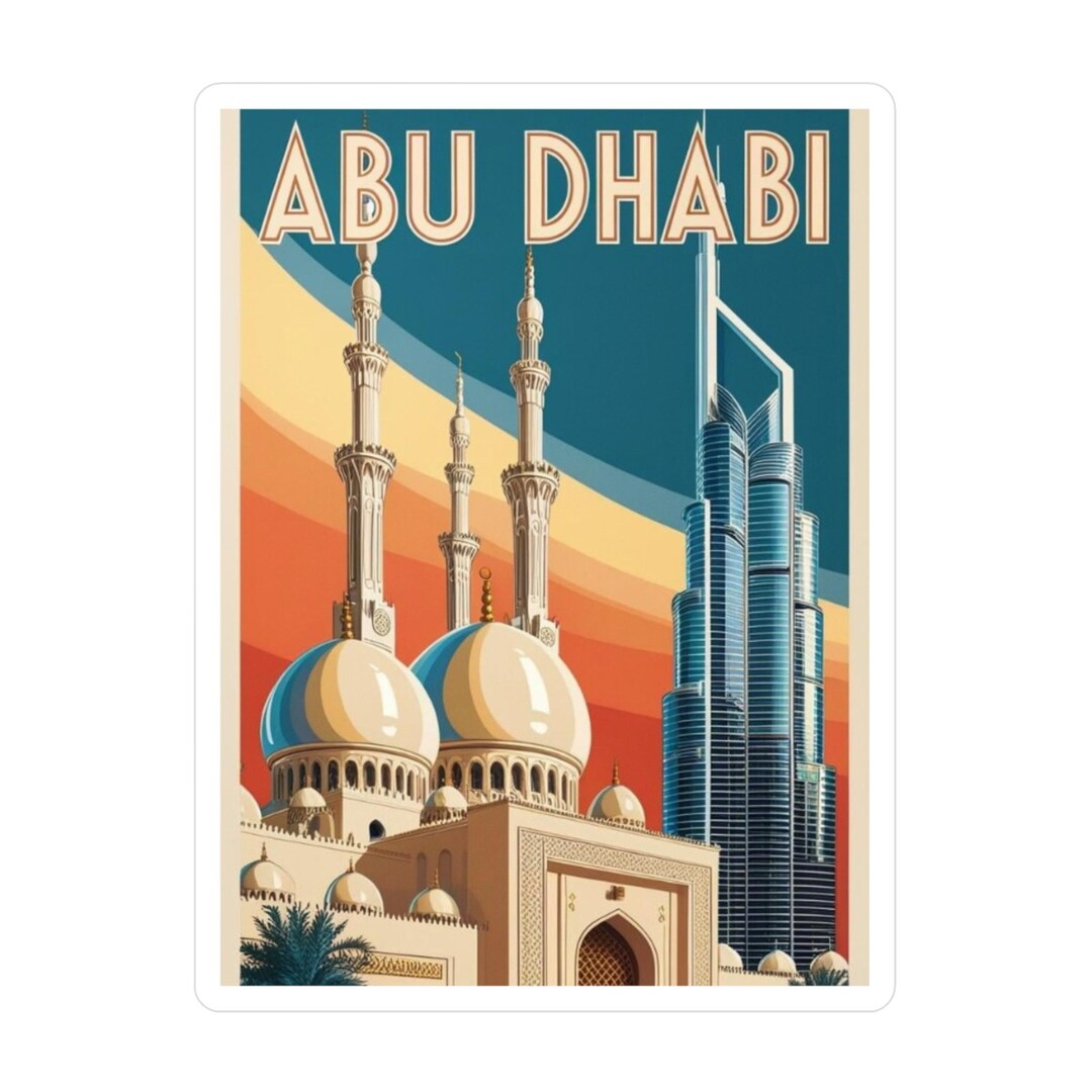 Abu Dhabi Travel Sticker - Planner Supplies, Traveler Notebook, Travel ...