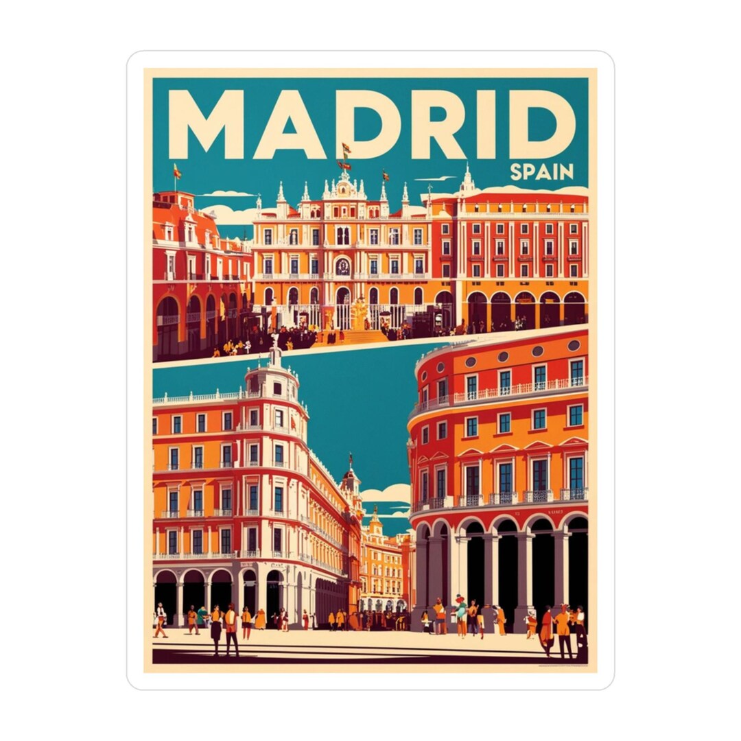 Madrid Spain Travel Sticker - Planner Supplies, Traveler Notebook ...
