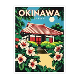 Okinawa Japan Sticker, Vinyl Decal, Travel Laptop Decal, Car Window ...