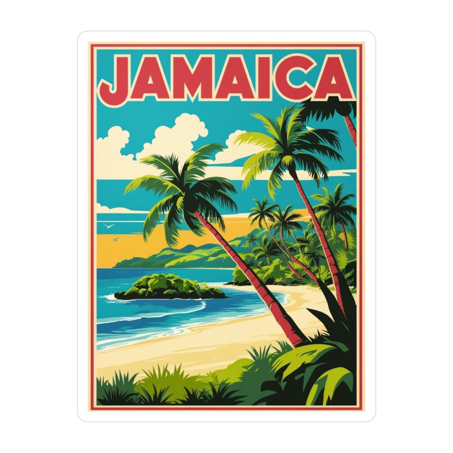 Jamaica Sticker - Planner Supplies, Traveler Notebook, Travel Laptop ...