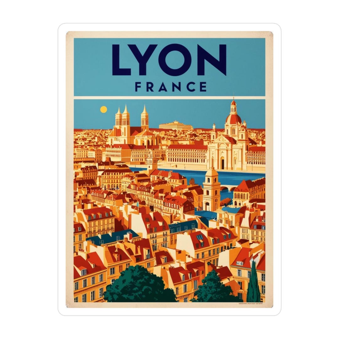 Lyon France Travel Sticker - Planner Supplies, Traveler Notebook ...