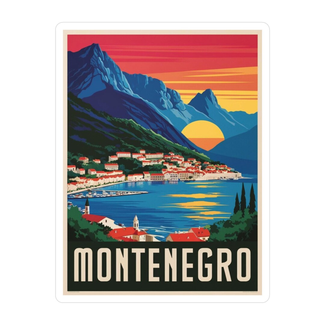 Montenegro Travel Sticker - Planner Supplies, Traveler Notebook, Travel ...