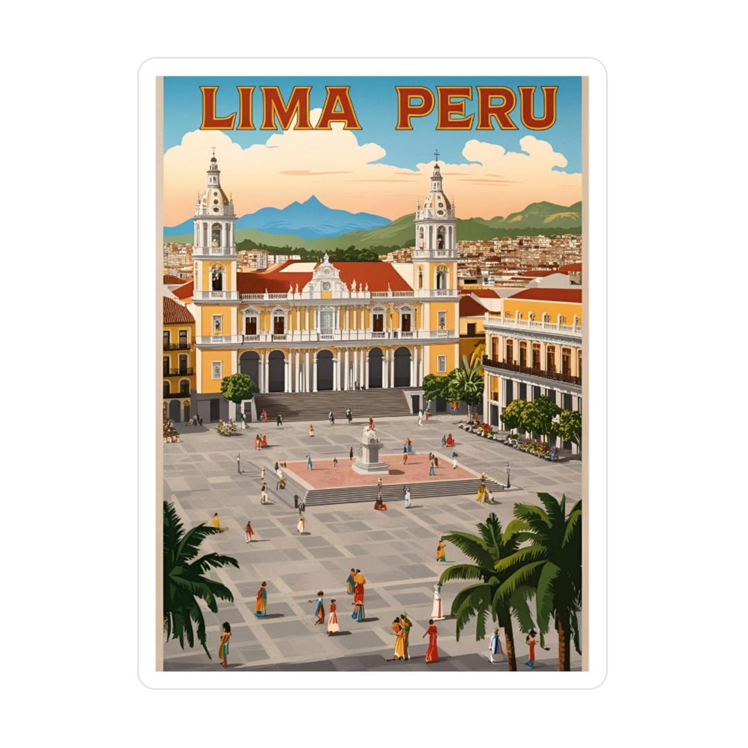 Lima Peru Travel Sticker - Planner Supplies, Traveler Notebook, Travel ...