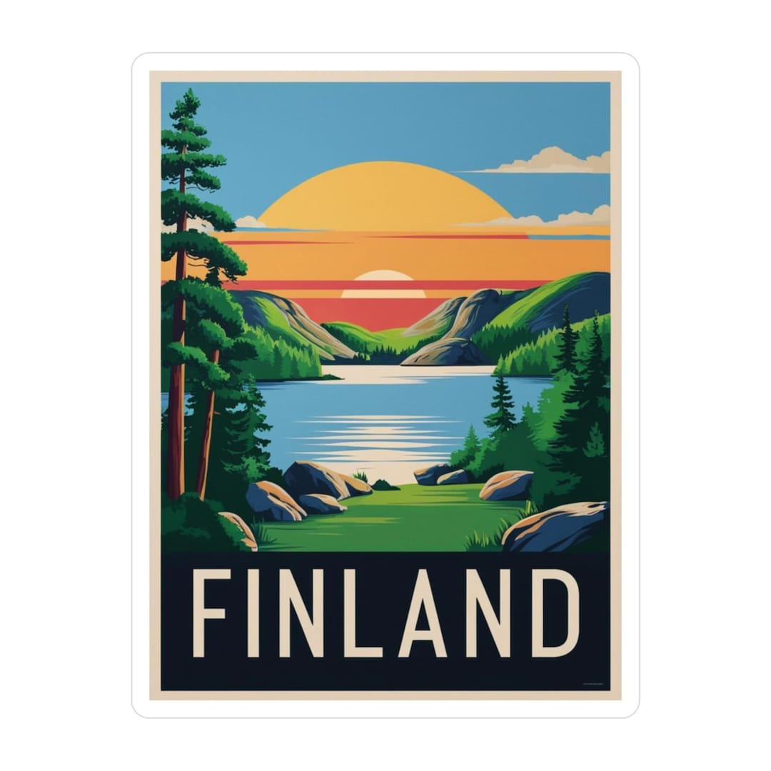Finland Travel Destination Sticker - Planner Supplies, Traveler ...