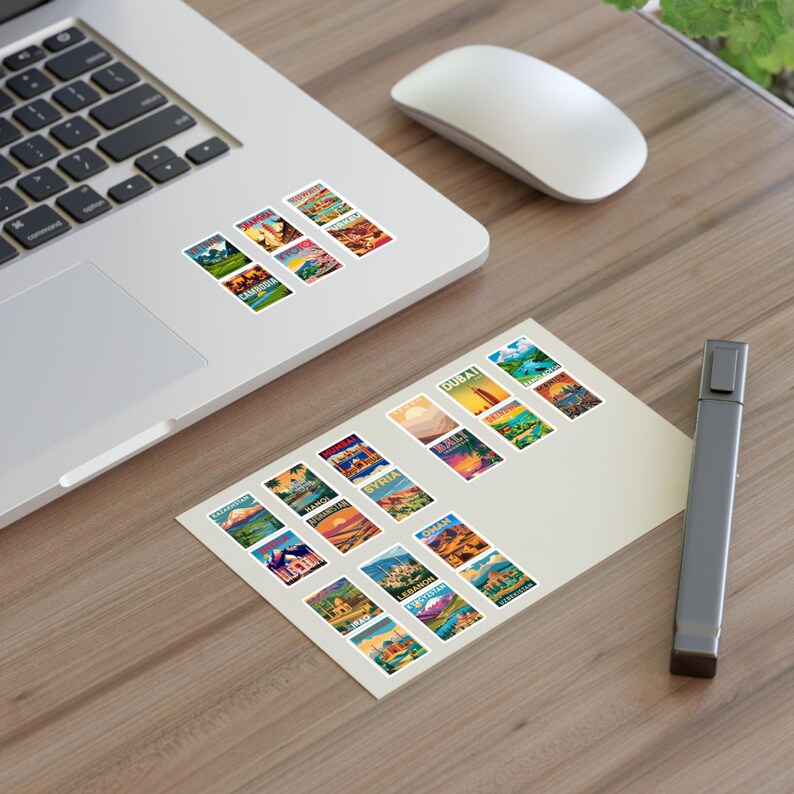 Asia Travel Destination Sticker Sheets - Italy, Spain, France Stickers ...