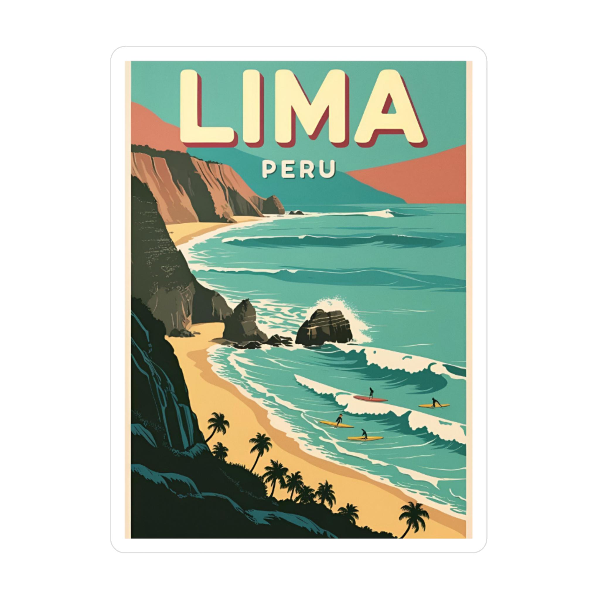 Lima Peru Travel Sticker - Planner Supplies, Traveler Notebook, Travel ...